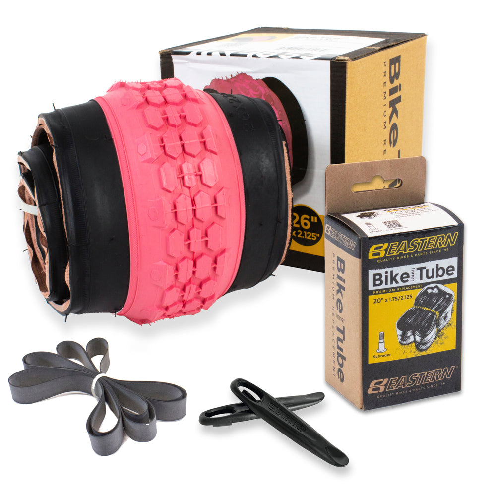 E701 26" Tire & Tube Repair Kit - Pink/Black – Eastern Bikes