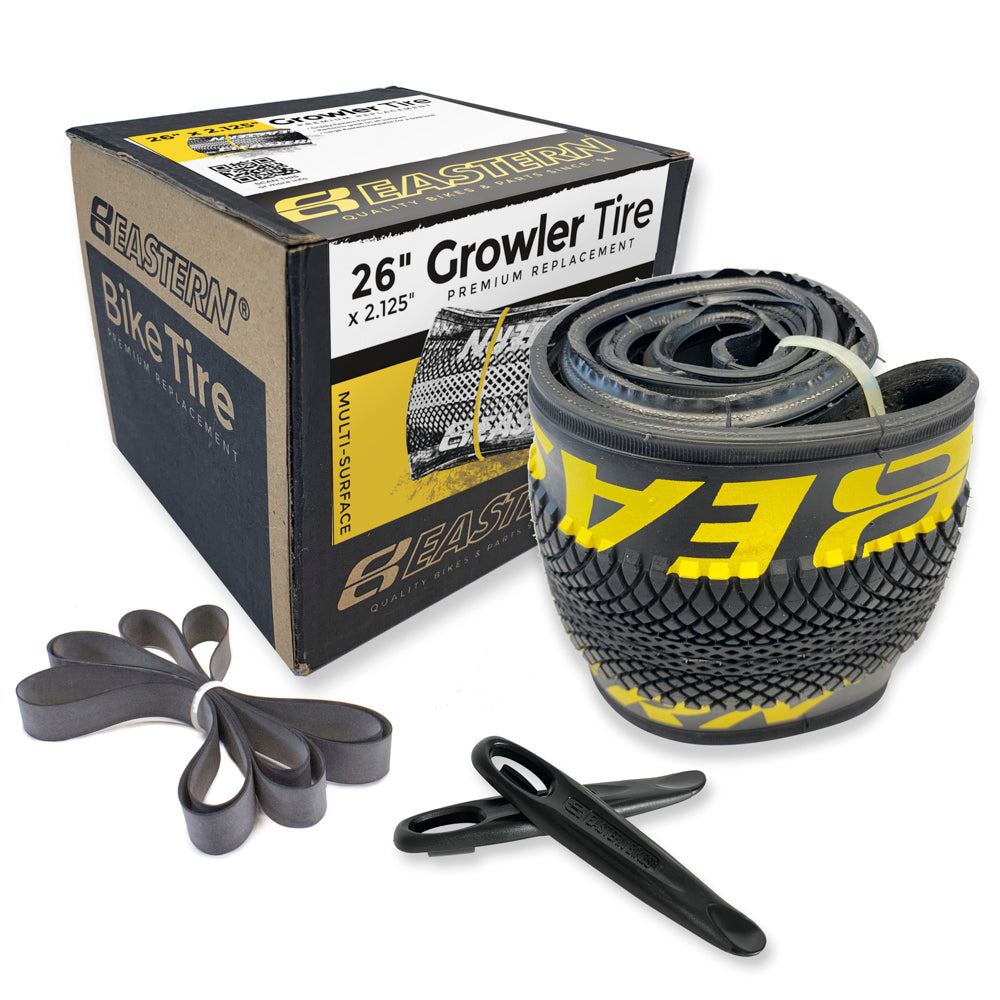 Growler 26" Tire & Tube Repair Kit - Black/Yellow – Eastern Bikes